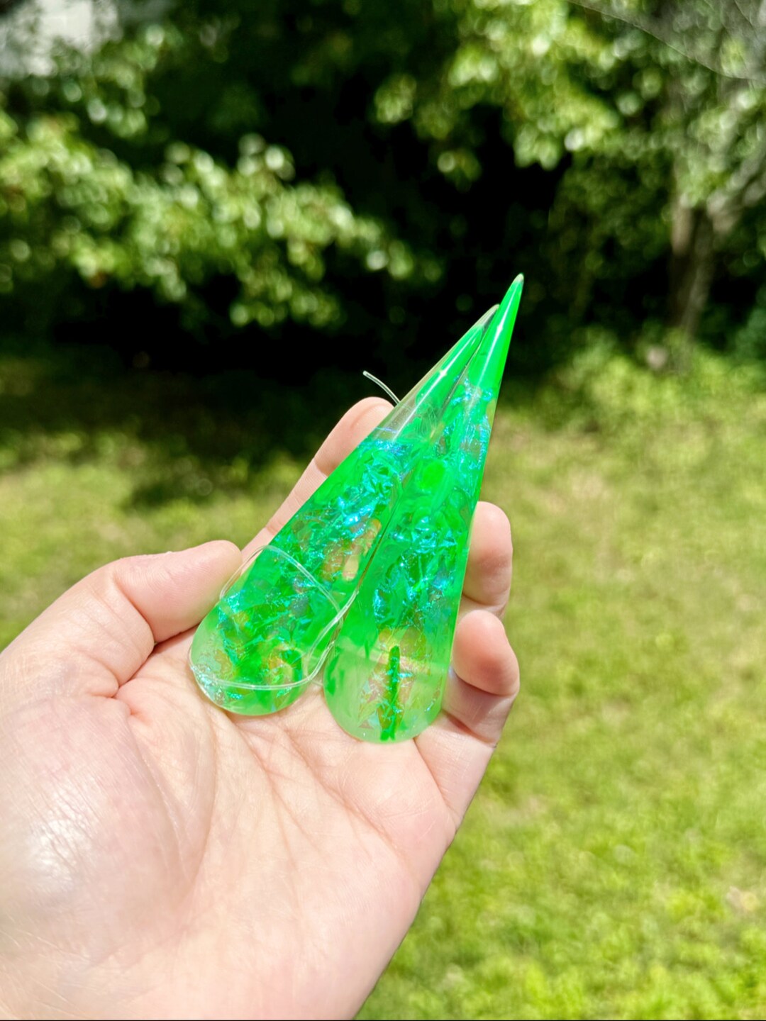 UV Green Mini Oni Horns - Etsy