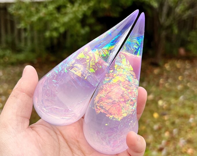 UV Iridescent Clear Succubae Horns - Etsy