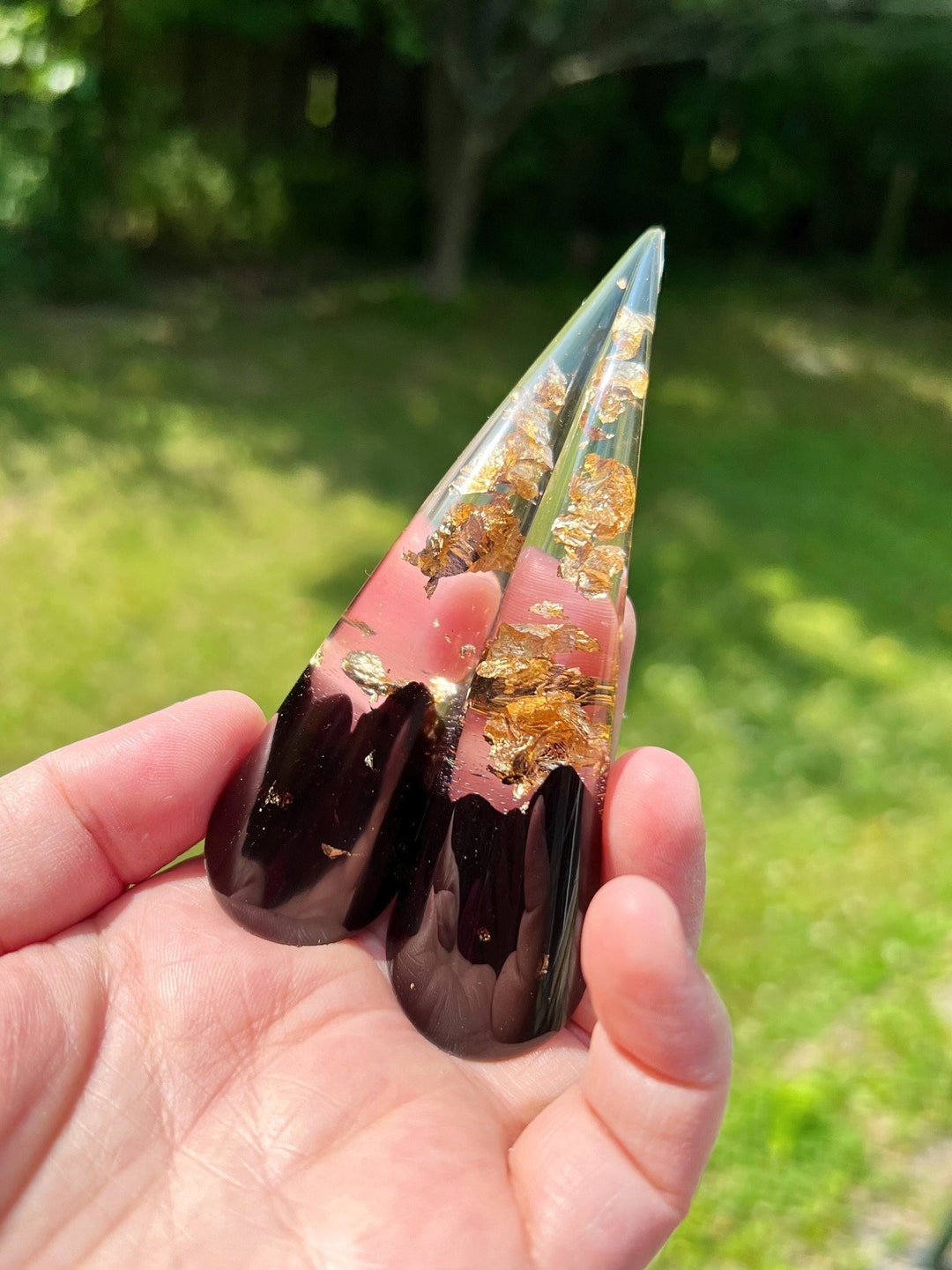 Black & Gold Mini Oni Horns - Etsy