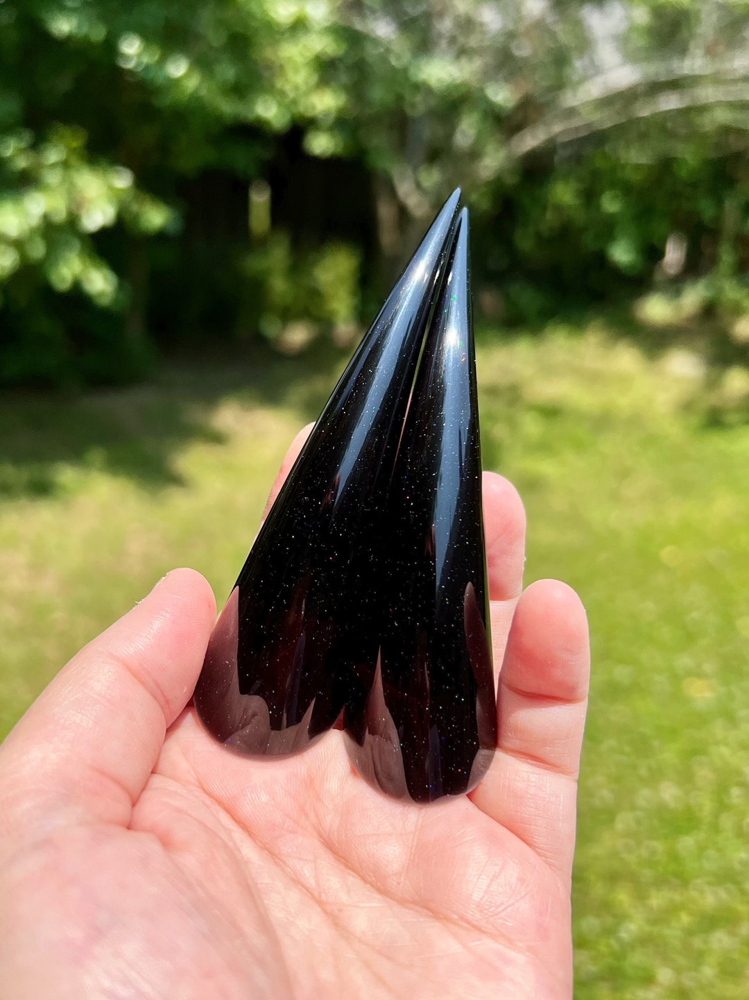 Black Rainbow Mini Oni Horns - Etsy