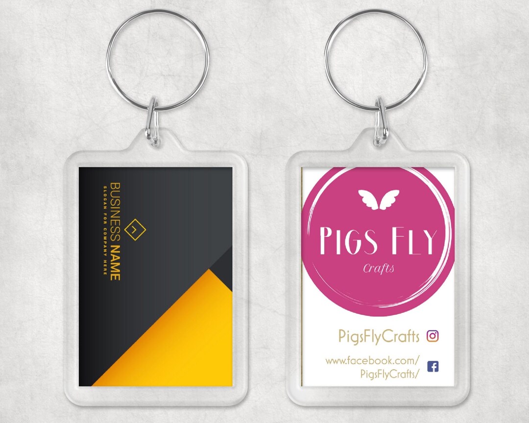 Custom Business Photo Keychain / Photo Keychain / Personalized Keychain ...