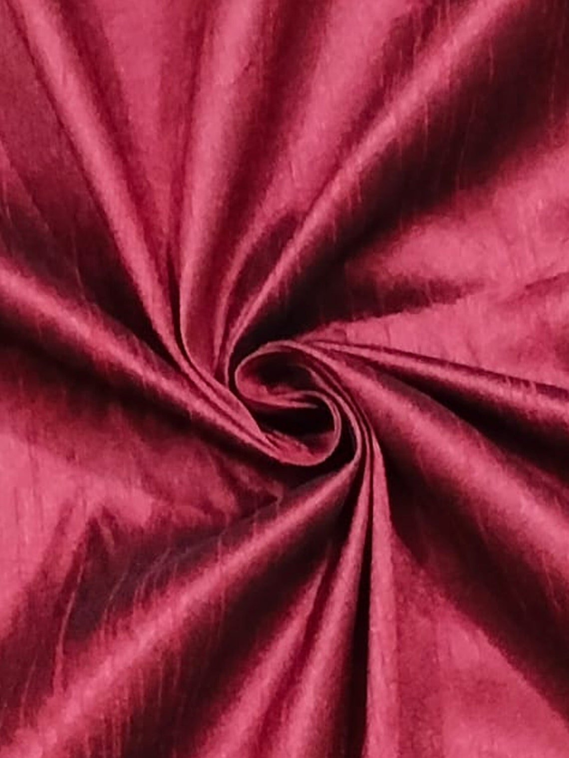 Maroon Dupioni Raw Silk Fabric, Silk Curation Dupioni Fabric, Gown ...