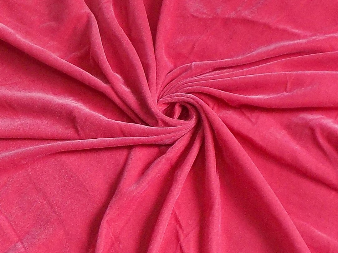 Shiny Coral Silky Touch Velvet Fabric- Soft Velvet Fabric for Bridal ...