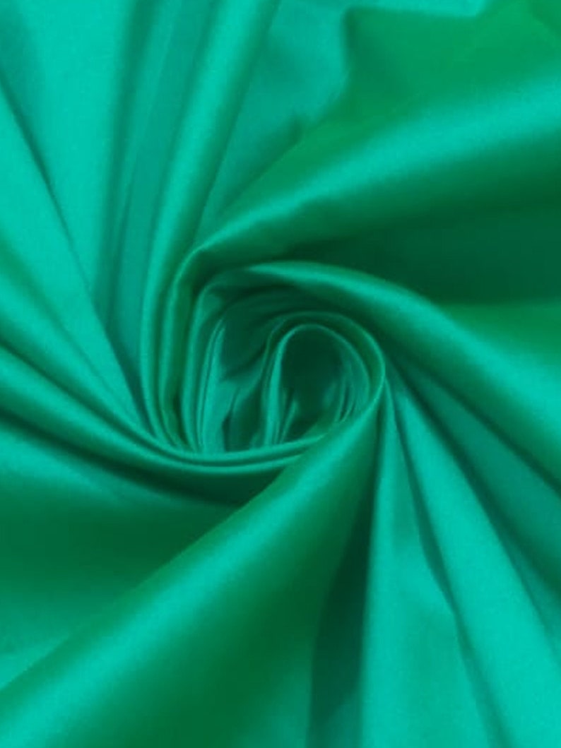 Kelly Green Silk Taffeta Fabric- Plain Taffeta Fabric for Bridal ...