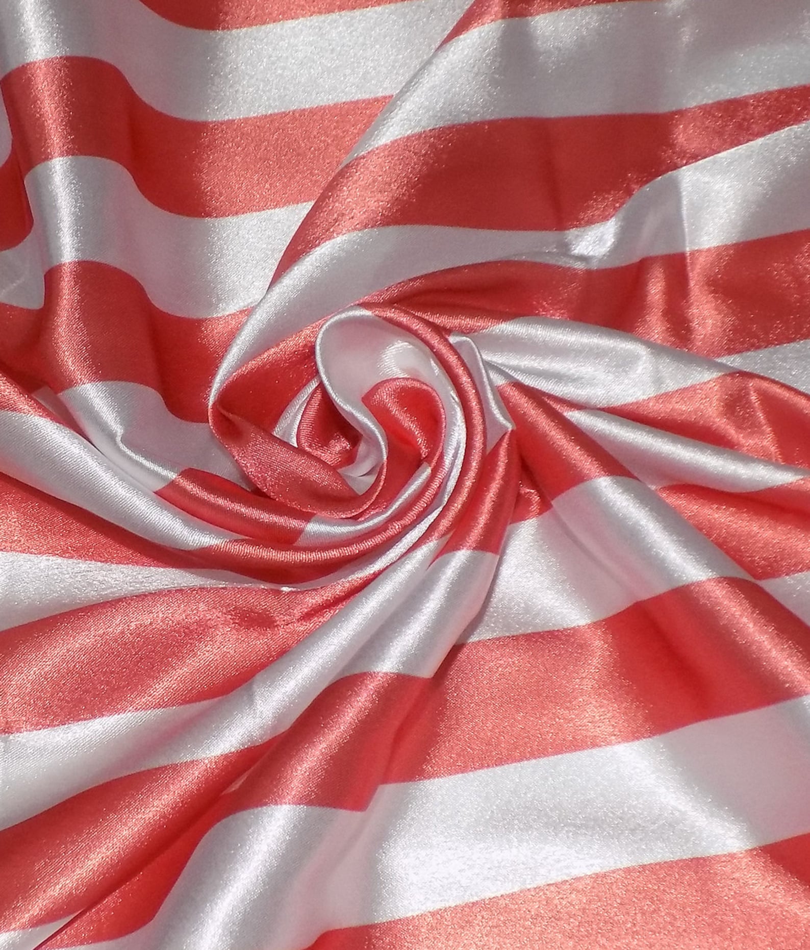 Luxury Silk Satin Fabric With Wide Stripe Faux Silk Charmeuse Satin ...