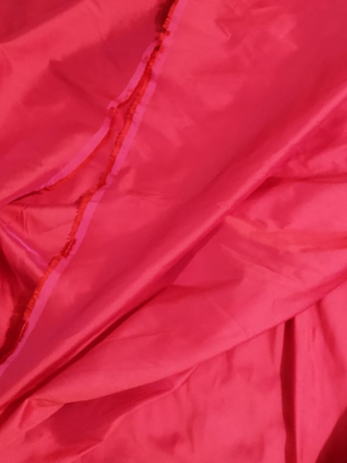 Lustrous Red Polyester Taffeta Fabric for Wedding Gown/dress '58' Width ...