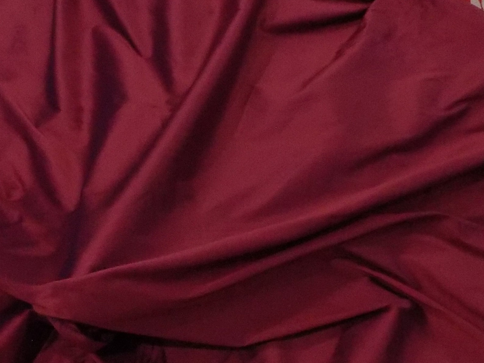 Amazing Cherry Red Taffeta Silk Fabric- Polyester Silk Taffeta Fabric ...