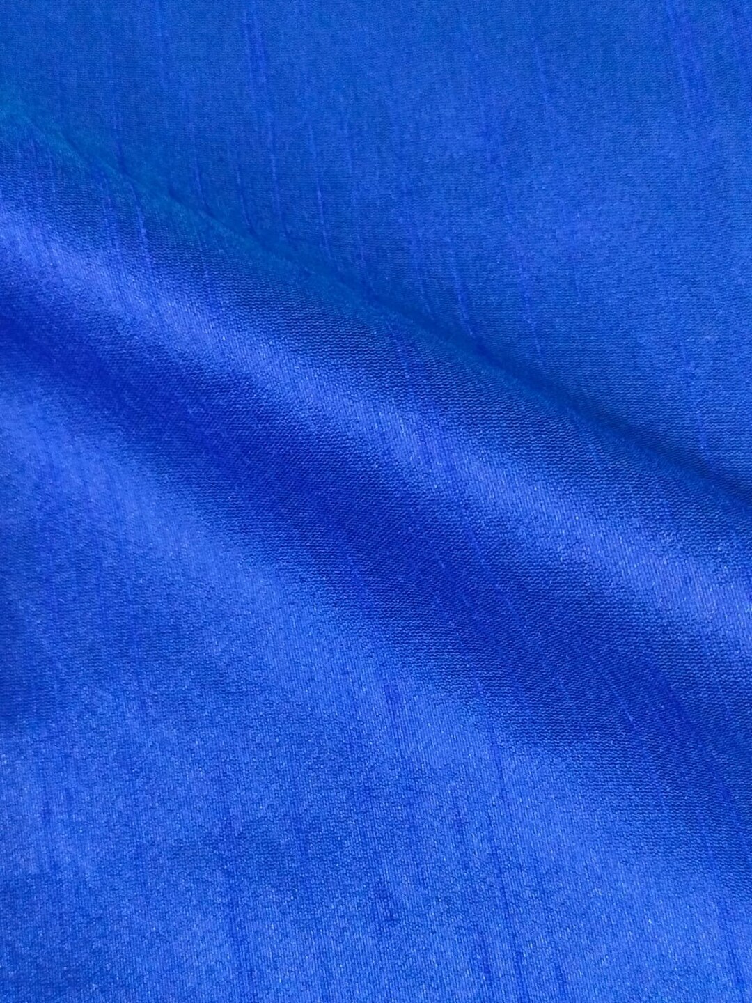 Blue Color Dupioni Raw Silk Fabric, Pure Silk Curation Dupioni Fabric ...