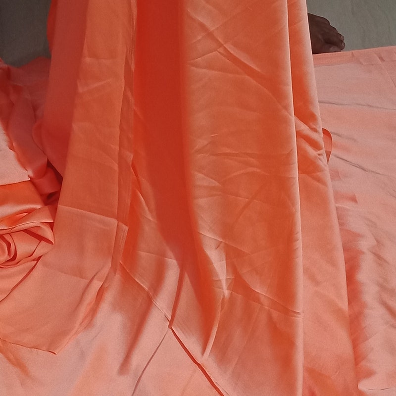 Coral Silk Fabric - Etsy