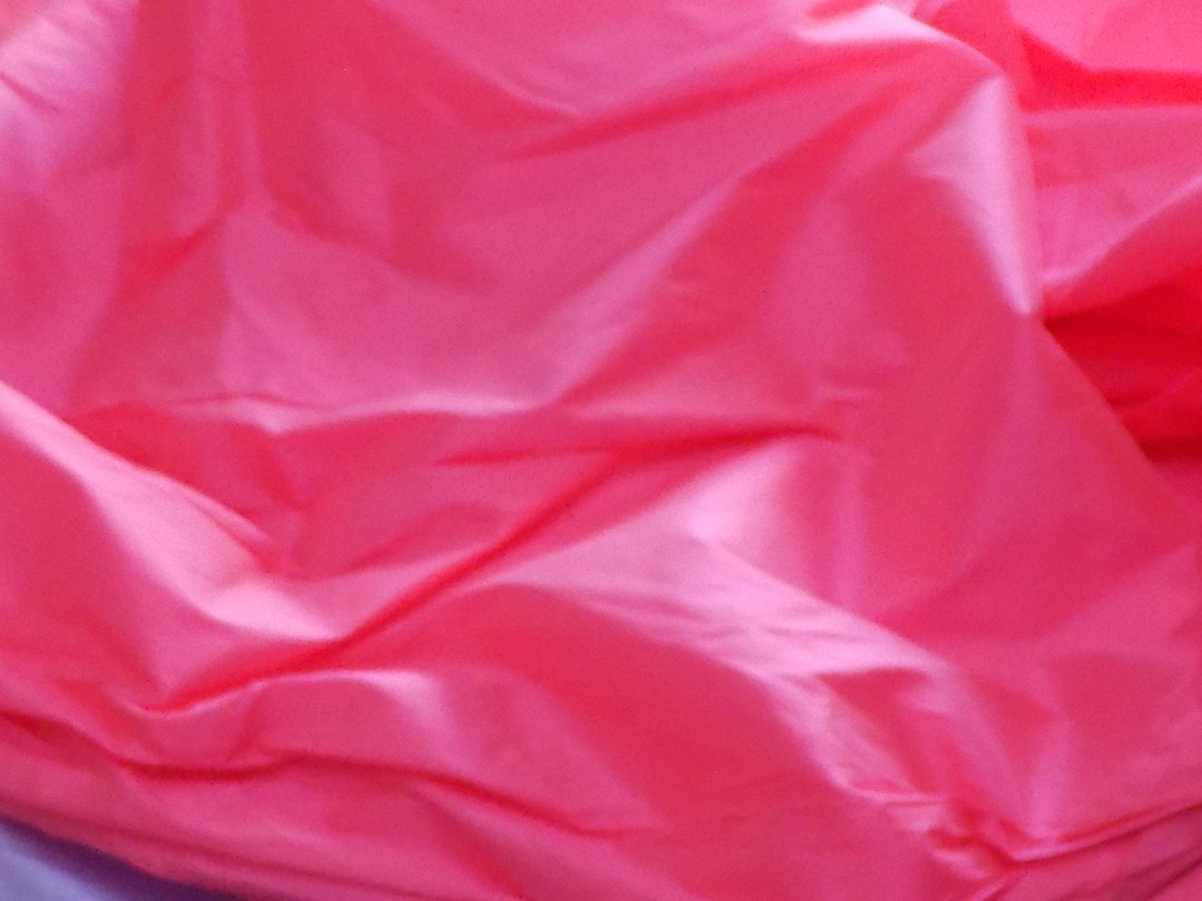 Carrot Red Color Silk Taffeta Fabric, Plain Taffeta Silk Fabric, Light ...