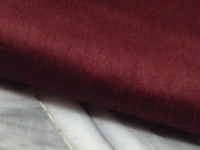 Maroon Dupioni Raw Silk Fabric, Faux Silk Curation Dupioni Fabric, Gown ...