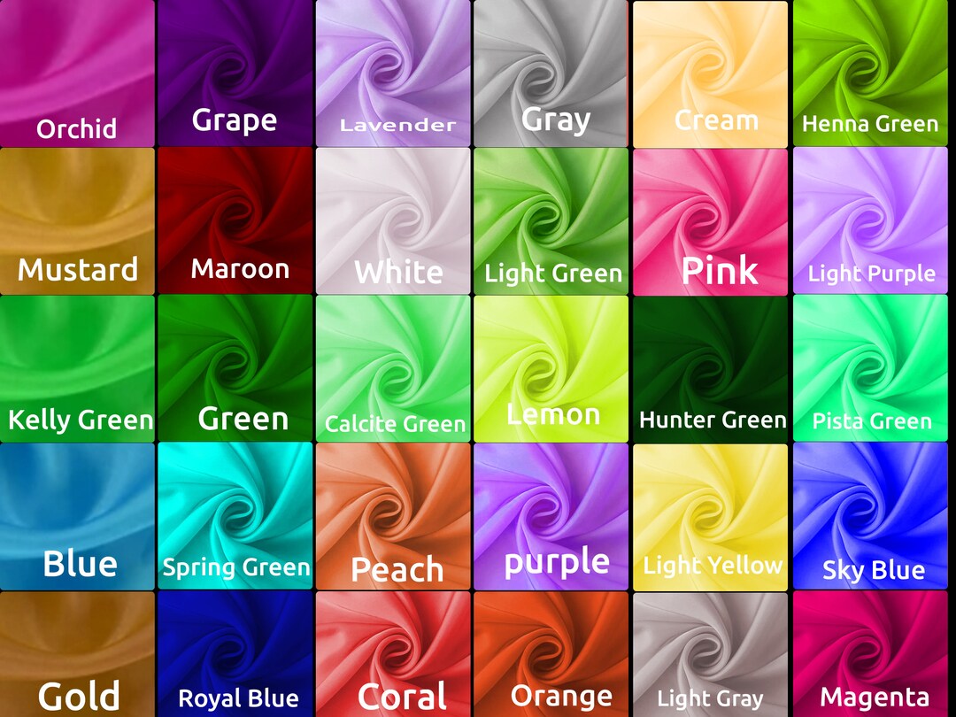 30 Colors Silk Organza Fabric- Sheer Crystal Organza Fabric for Bridal ...
