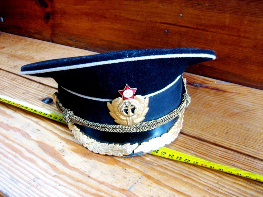 Military Headdress of Soviet Officers of the Navy. Peaked Cap of a ...