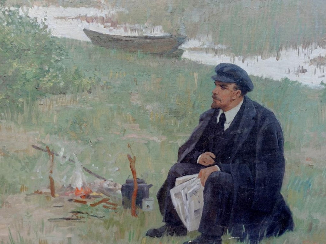 Oil Painting on Canvas “lenin at Work”. Original Painting (handmade ...