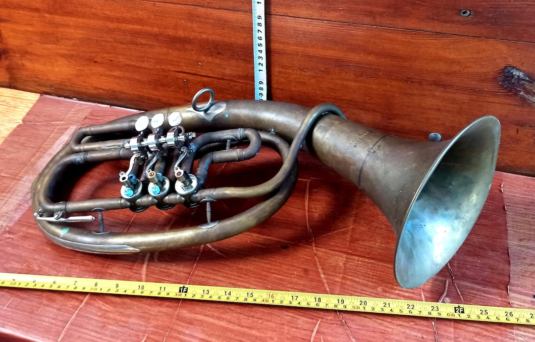 Vintage USSR Military Brass Trumpet: Bronze Musical Instrument - Etsy