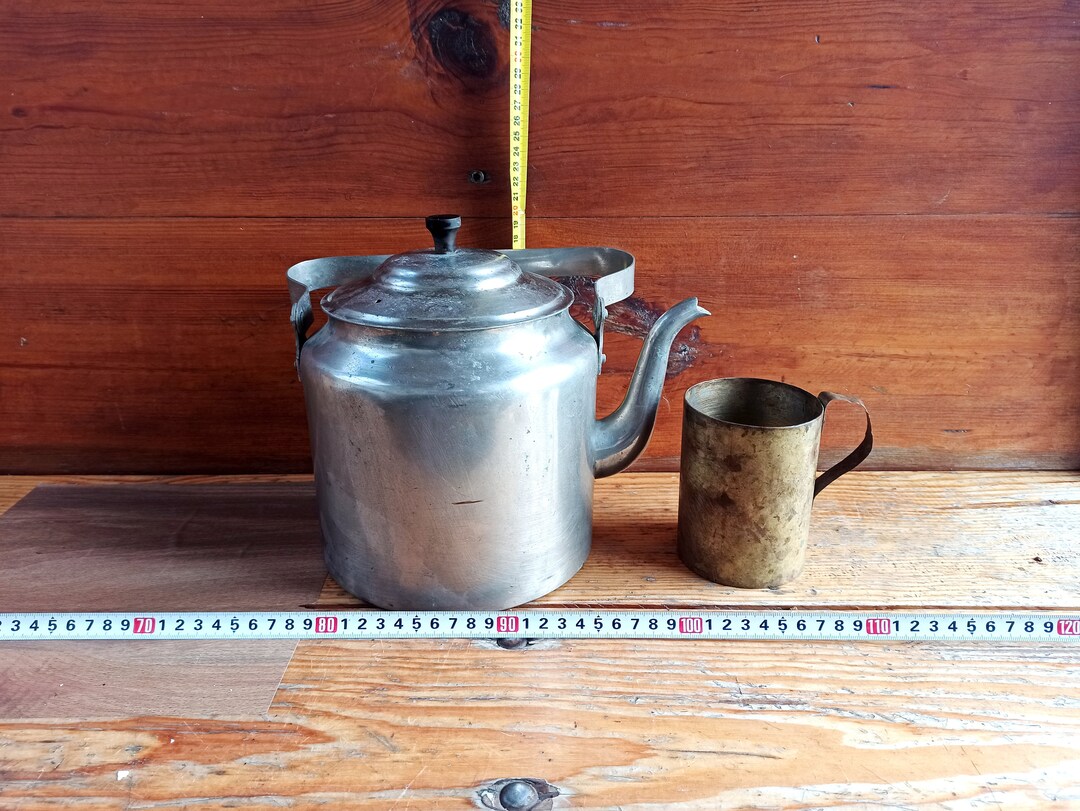 Antique Army Bronze Teapot and Cup From 1954. Historical Artifact ...