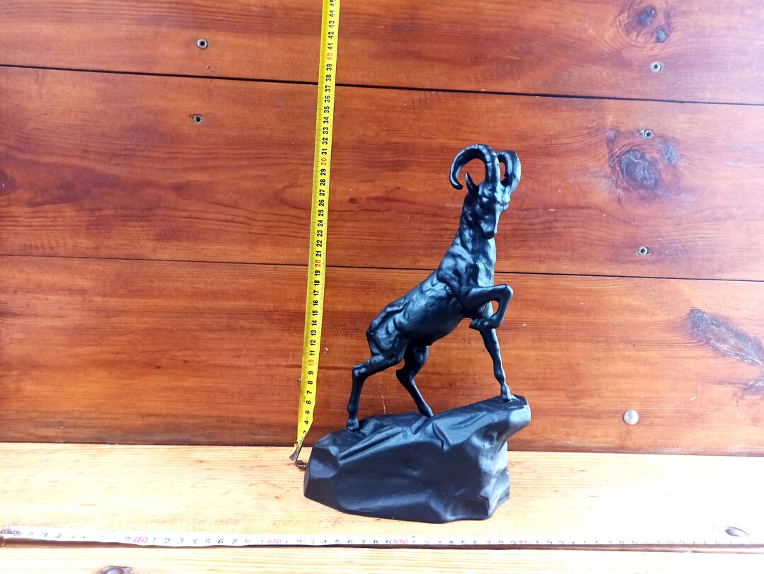 Antique Large Figurine of a Mountain Goat. Goat Statue. Goat. Antique ...