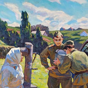Artist Los Ivan Grigorievich the Woman at the Well Gives Soviet ...