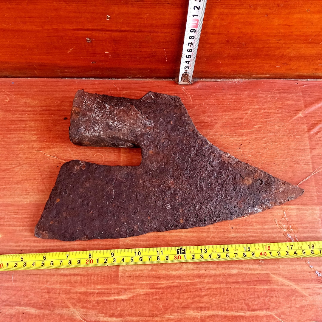 Large Antique Forged Axe. Ancient Weapon. Ancient Artifact. Ancient Axe ...