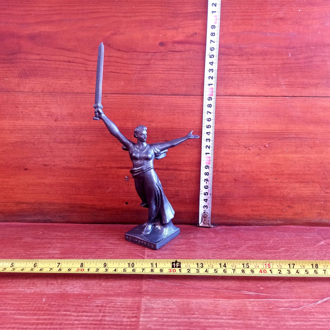 Vintage Tabletop Figure "the Motherland Calls". Communist Sculpture in ...