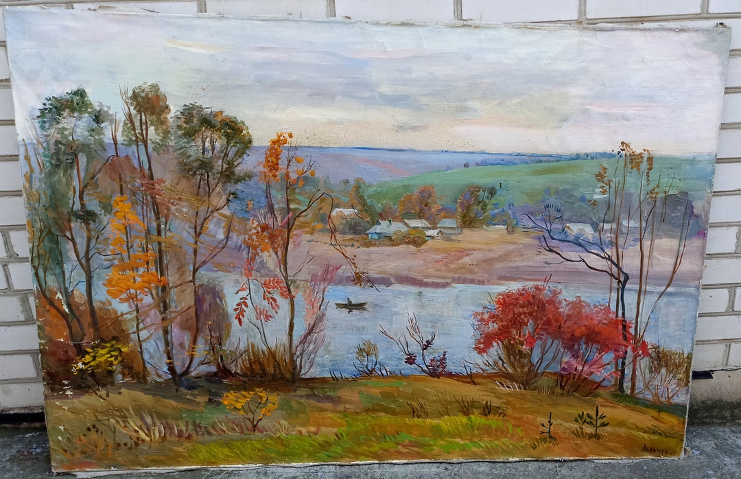 Künstler Lelchuk M.G. Auf dem Fluss Ros. - Etsy Österreich