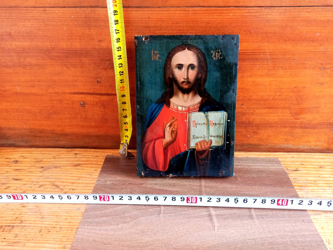 Antique Russian Orthodox Icon of Jesus Christ 19th Century. Orthodox ...