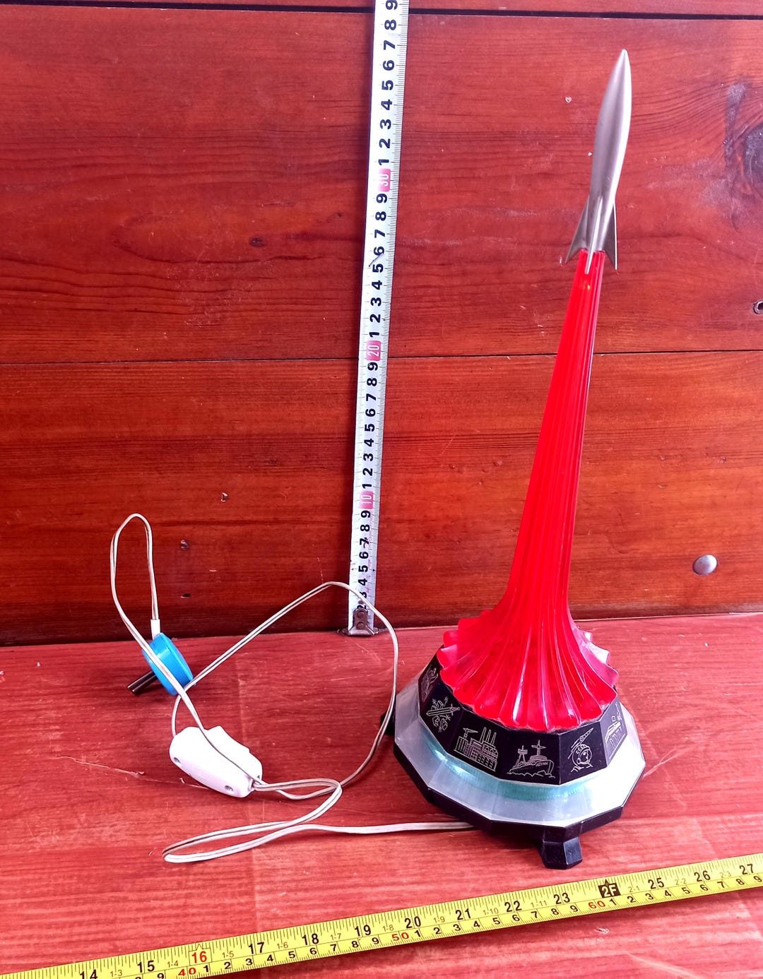 Vintage Yuri Gagarin Rocket Night Light – Soviet Space Lamp - Etsy