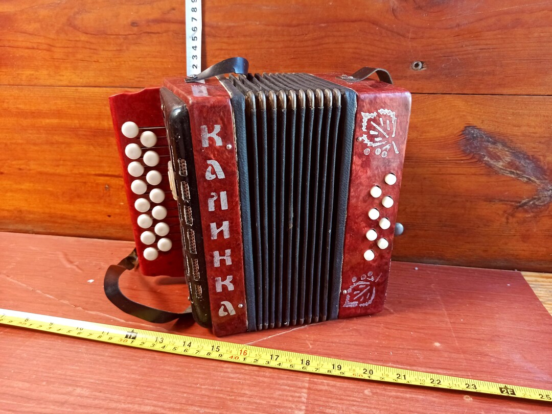 Vintage Soviet Children's Musical Instrument - Accordion. Musical ...