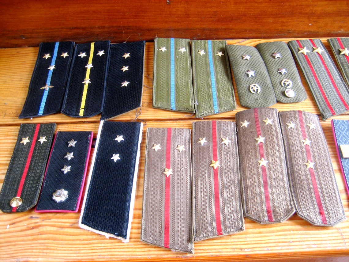 Old officer shoulder straps of the Soviet Army during the Cold | Etsy