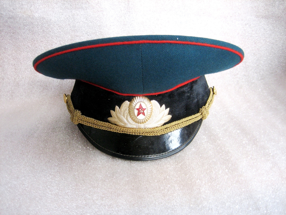 An Old Soviet Officer's Cap for Parades During the Cold - Etsy