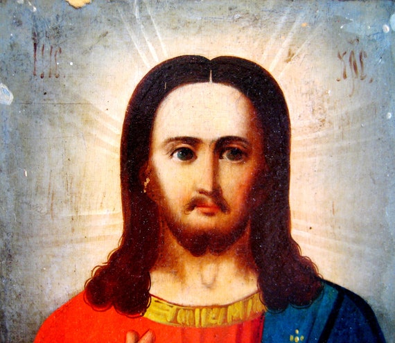 An Ancient Russian Orthodox Icon of Jesus Christ of the 19th | Etsy