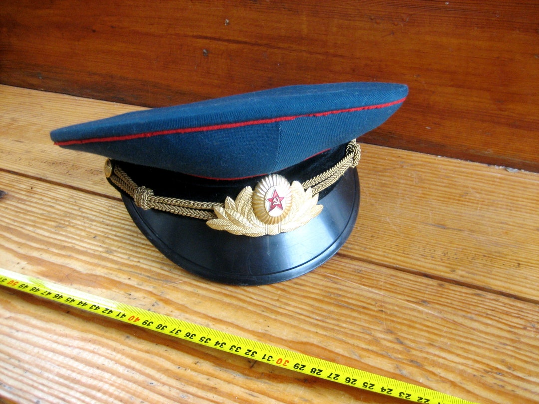 Army Headdress of a Soviet Officer. Cold War. Cap for Military Parades ...