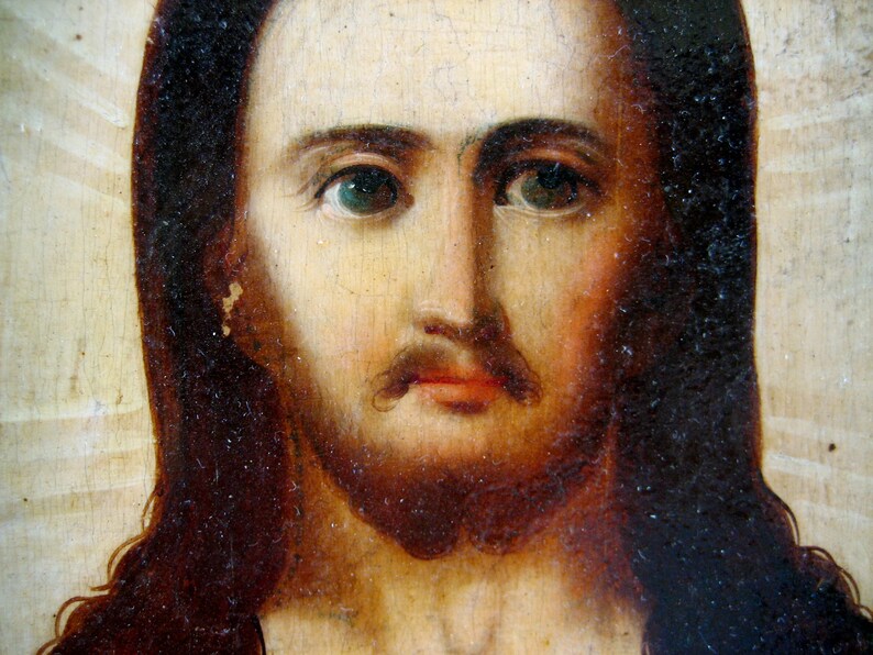 An Ancient Russian Orthodox Icon of Jesus Christ of the 19th - Etsy