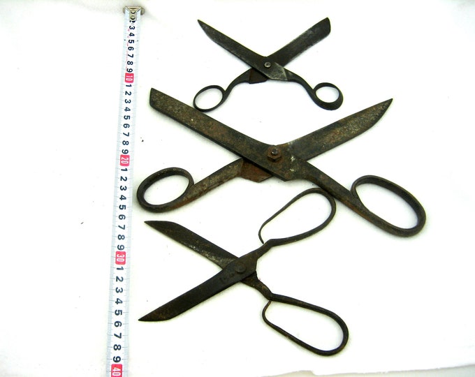 Antique Hand-forged Scissors for 18th - 19th Century Tailors. Antique ...