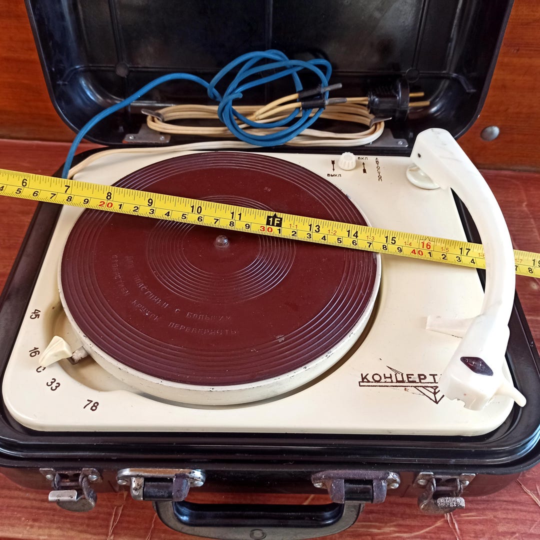 Vintage Soviet Vacuum Tube Turntable for Vinyl Records (16, 33, 45, and ...