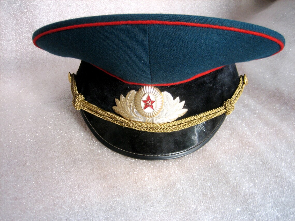 An Old Soviet Officer's Cap for Parades During the Cold - Etsy