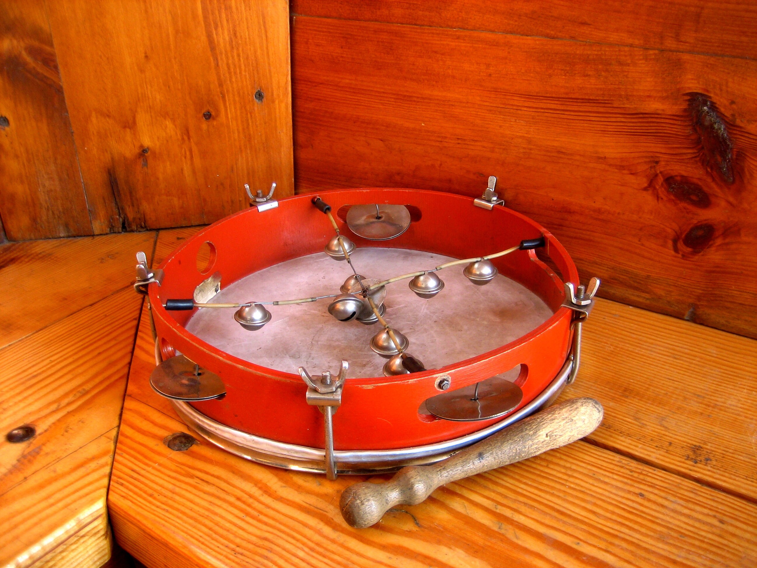 Antique percussion musical instrument Tambourine. Concert | Etsy