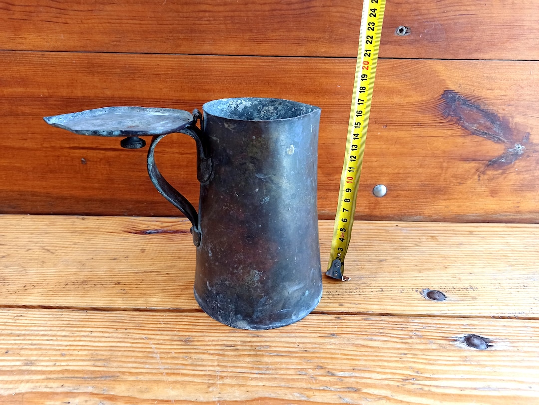 Antique Copper Wine (beer) Mug of the 18th Century. Historical Artifact ...