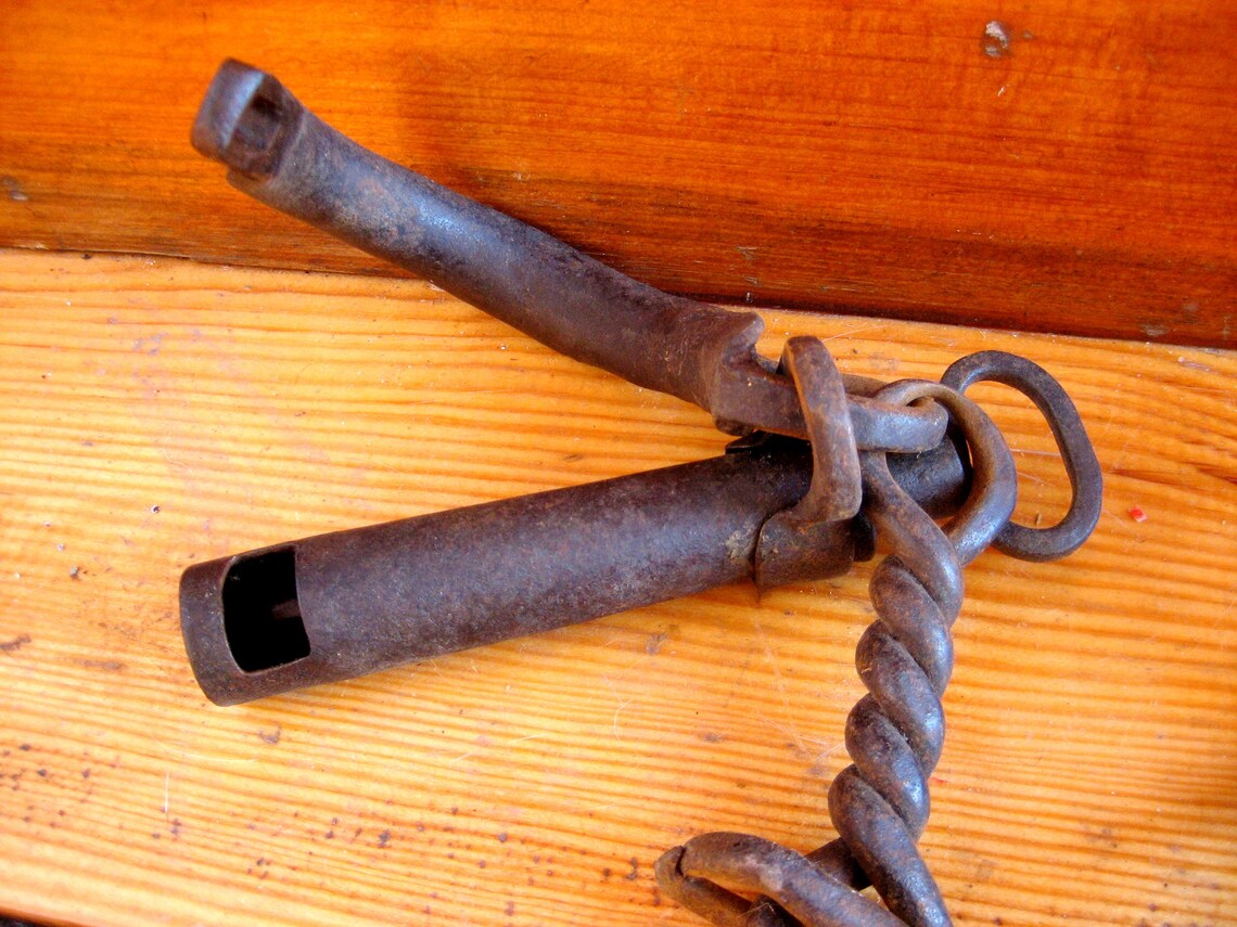 Antique forged shackles with a native working lock and key. | Etsy