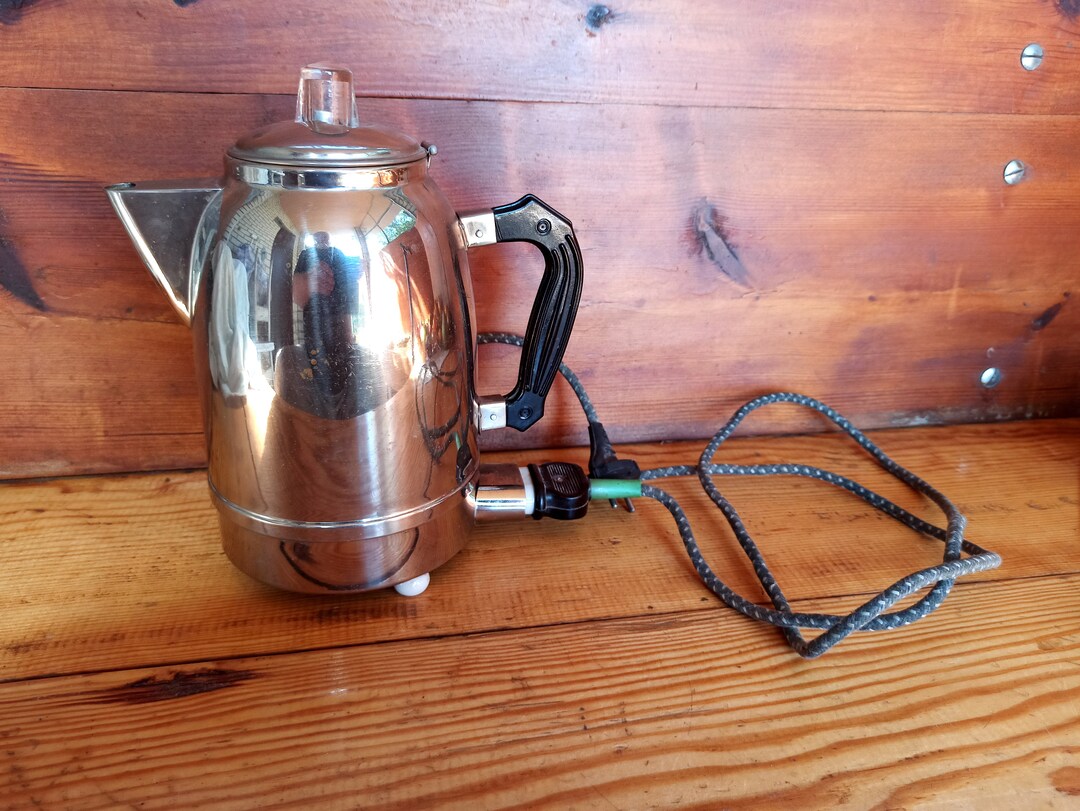 An Old Electric Coffee Maker. Historical Artifact. Antique Gift ...