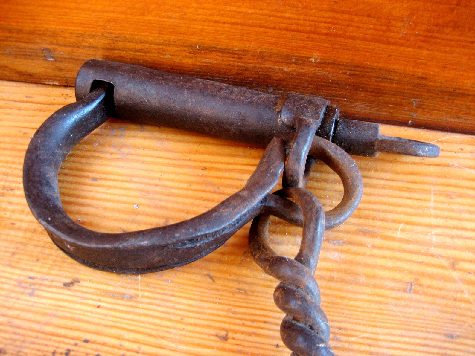 Antique forged shackles with a native working lock and key. | Etsy