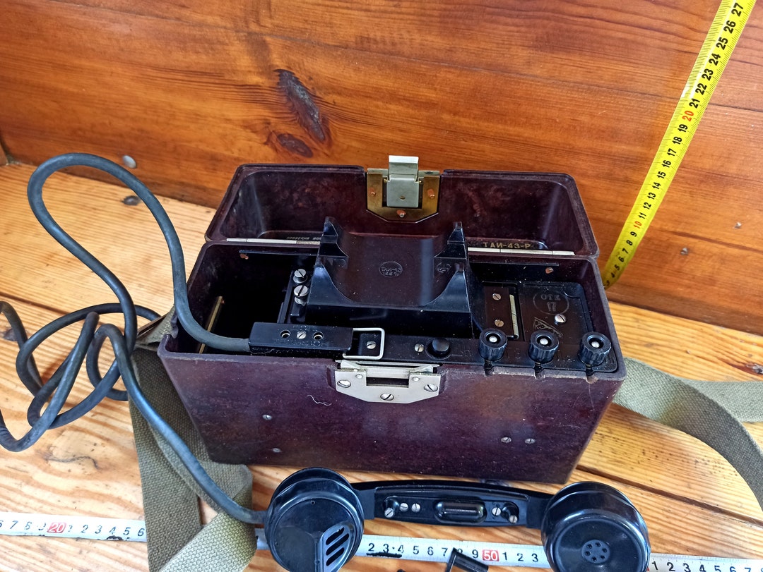 Old Army Field Telephone TAI-43-R Made in the USSR. Military Equipment ...