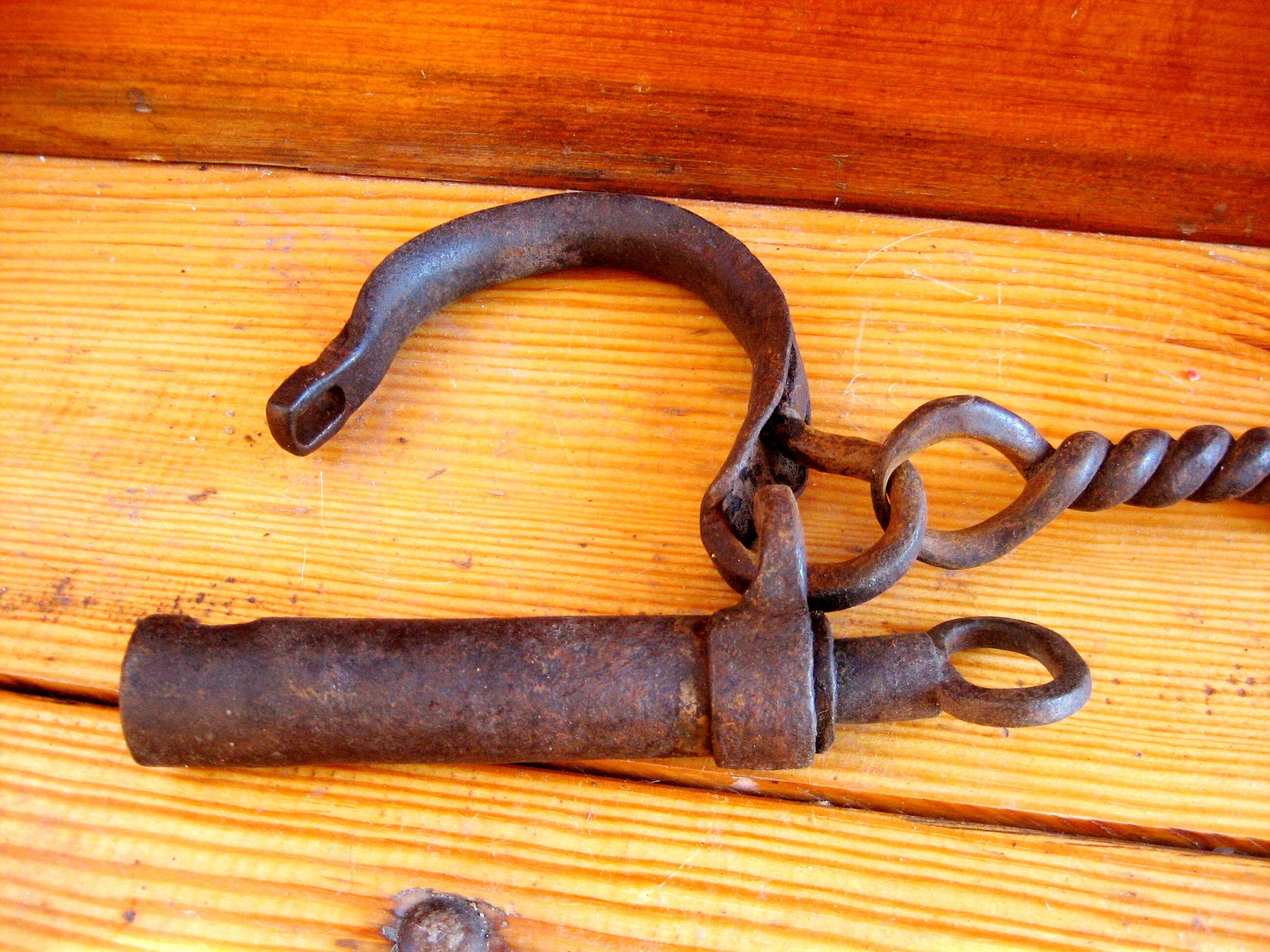 Antique forged shackles with a native working lock and key. | Etsy