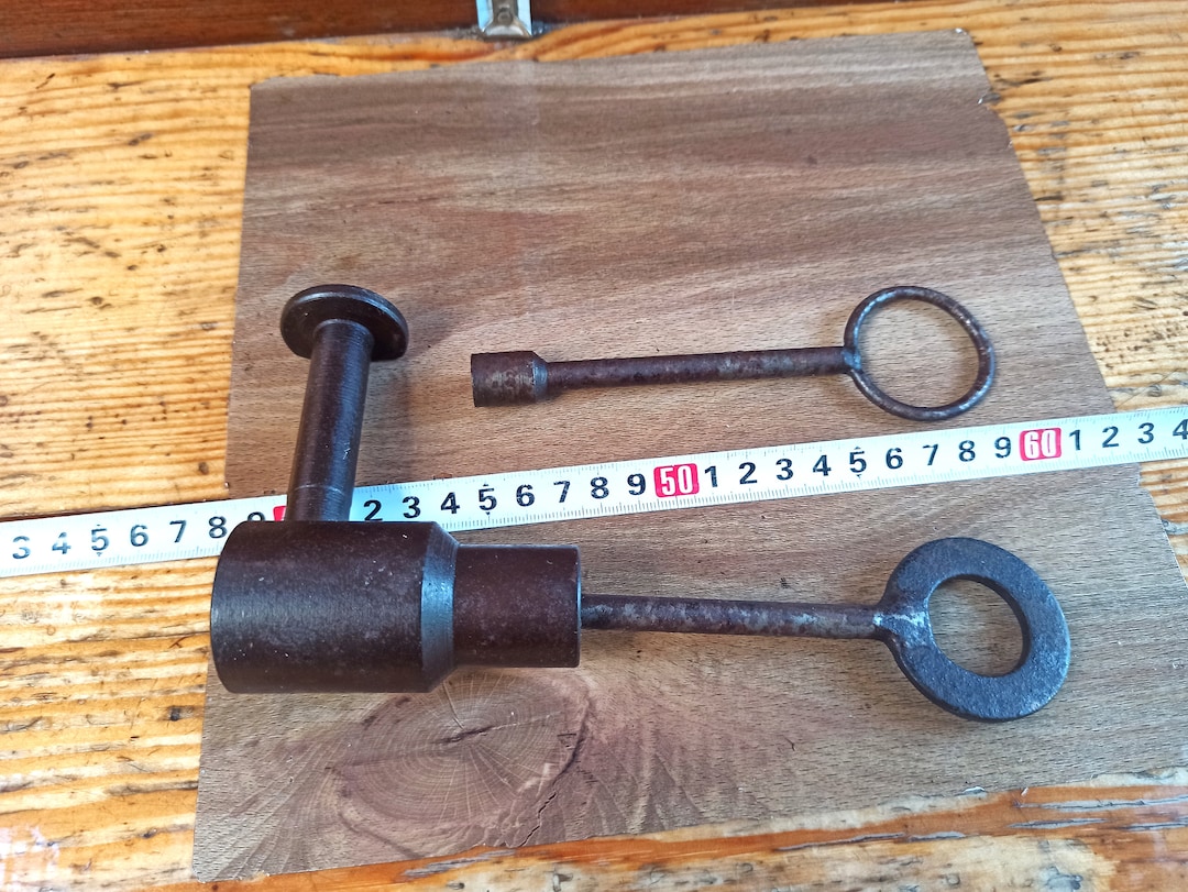 Vintage Homemade Working Lock of the Mid-20th Century With Native Keys ...