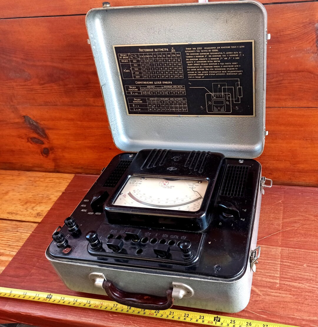 Vintage Cold War Military Instrument - Ampervoltwattmeter D 552. Army ...