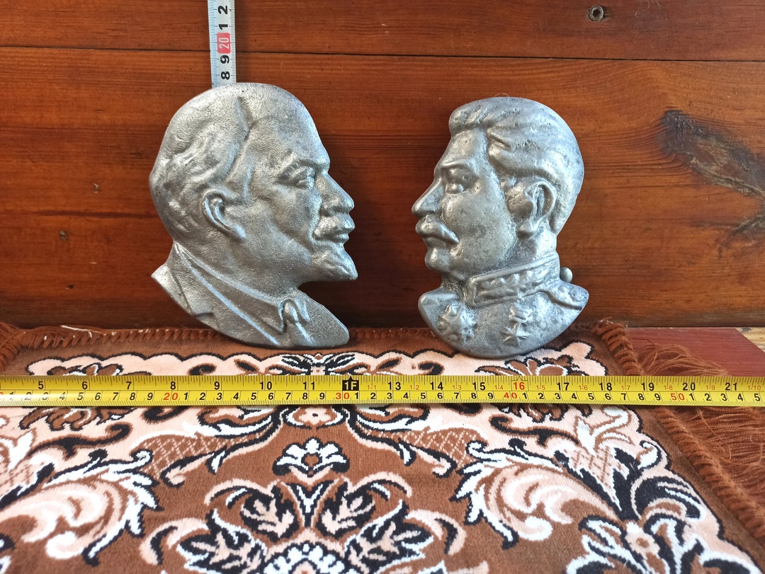 Vintage Bas-reliefs of Lenin and Stalin From the Lenin Room in the ...
