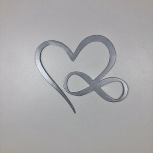 Infinity Symbol With Heart Metal Sign Love Infinity Symbol With Heart ...