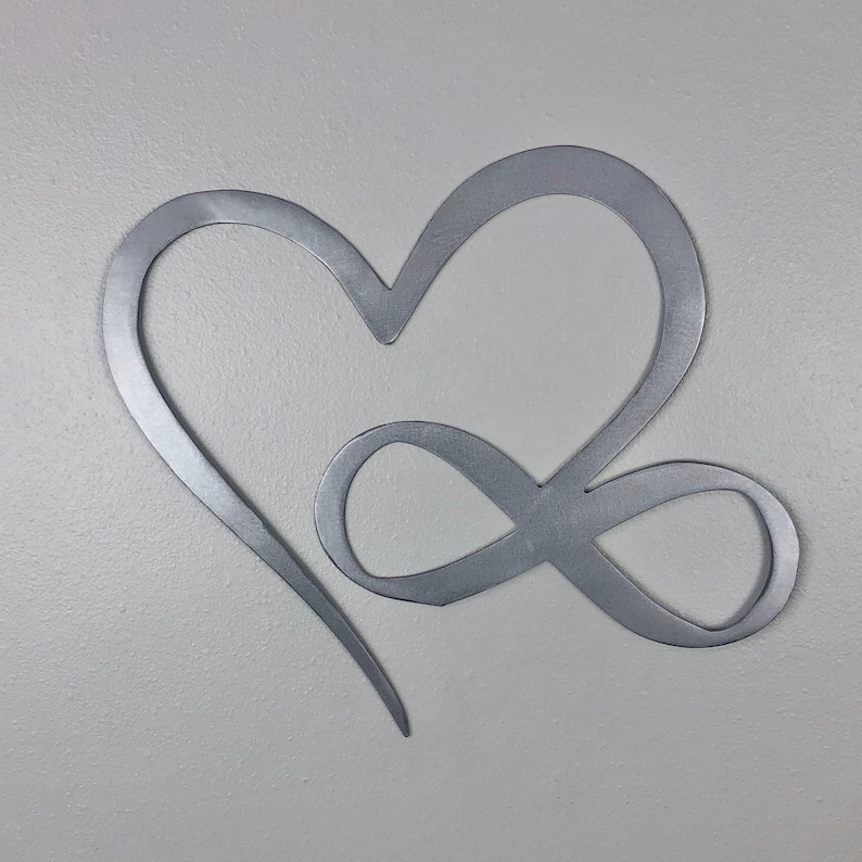 Infinity Symbol With Heart Metal Sign Love Infinity Symbol - Etsy