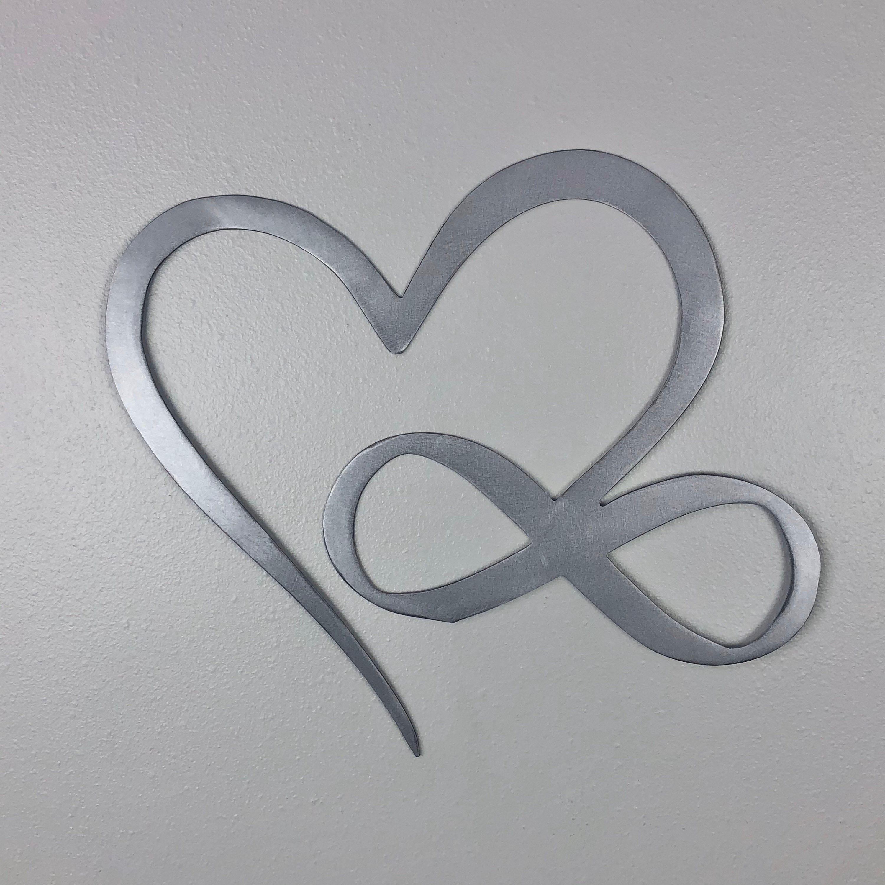 Infinity Symbol With Heart Metal Sign Love Infinity Symbol | Etsy
