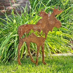 Moose Metal Yard Art Garden Decoration Bull Moose - Etsy